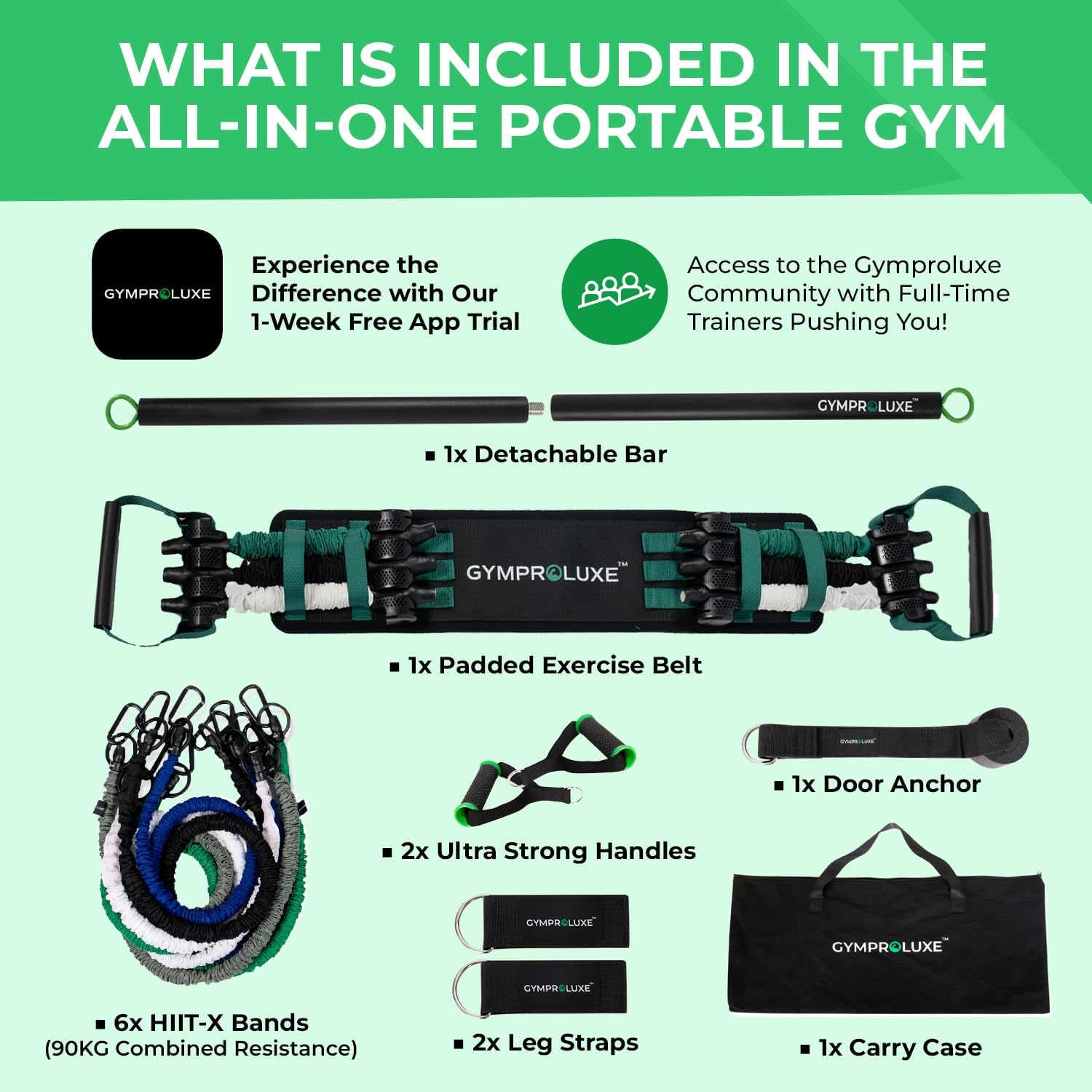GYMPROLUXE All In One Portable Gym + App Bundle – Gymproluxe
